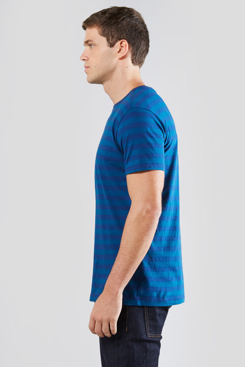 CAMISETA RESERVA ENXUTO LISTRA MÉDIA
