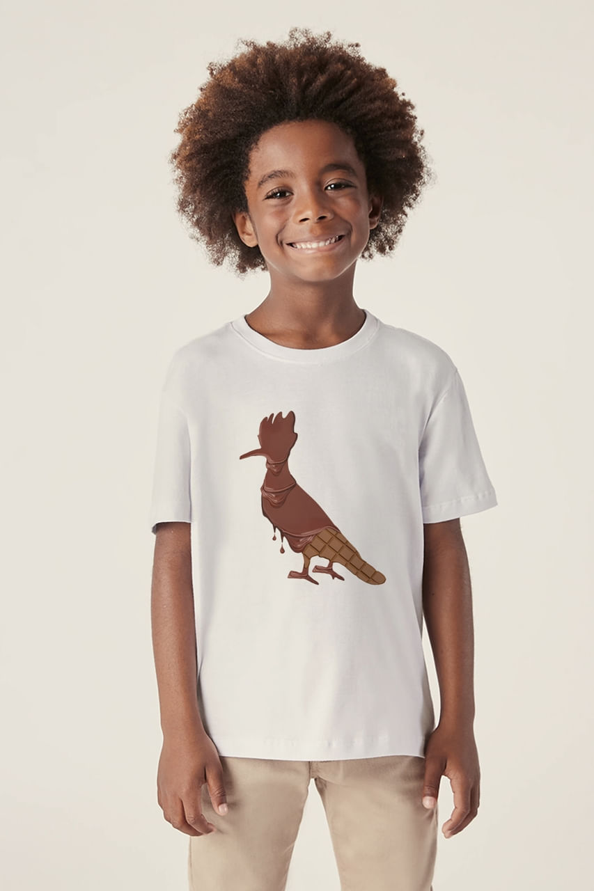 CAMISETA MINI PICA-PAU CHOCOLATE