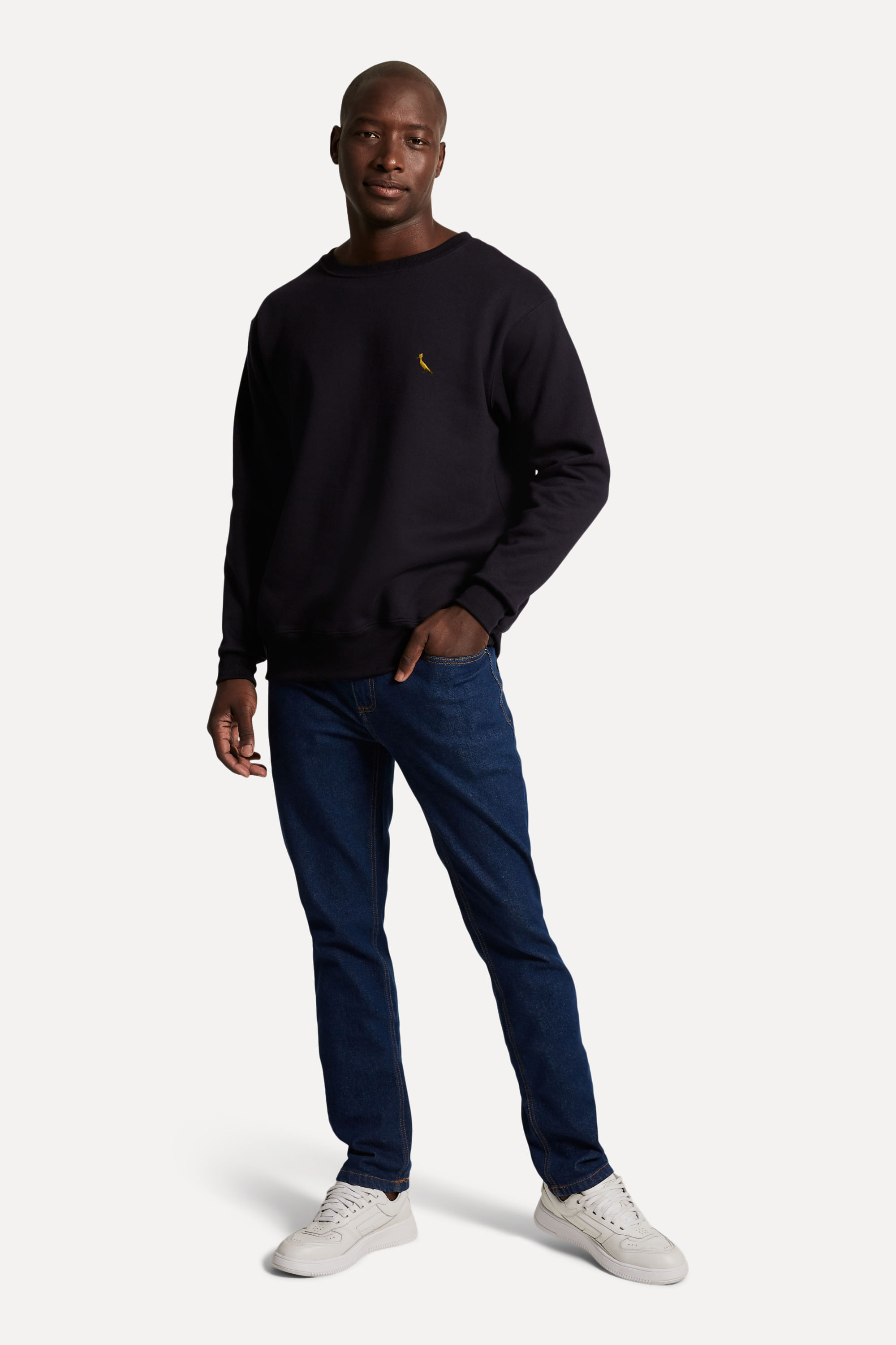 MOLETOM PICA PAU BORDADO OURO