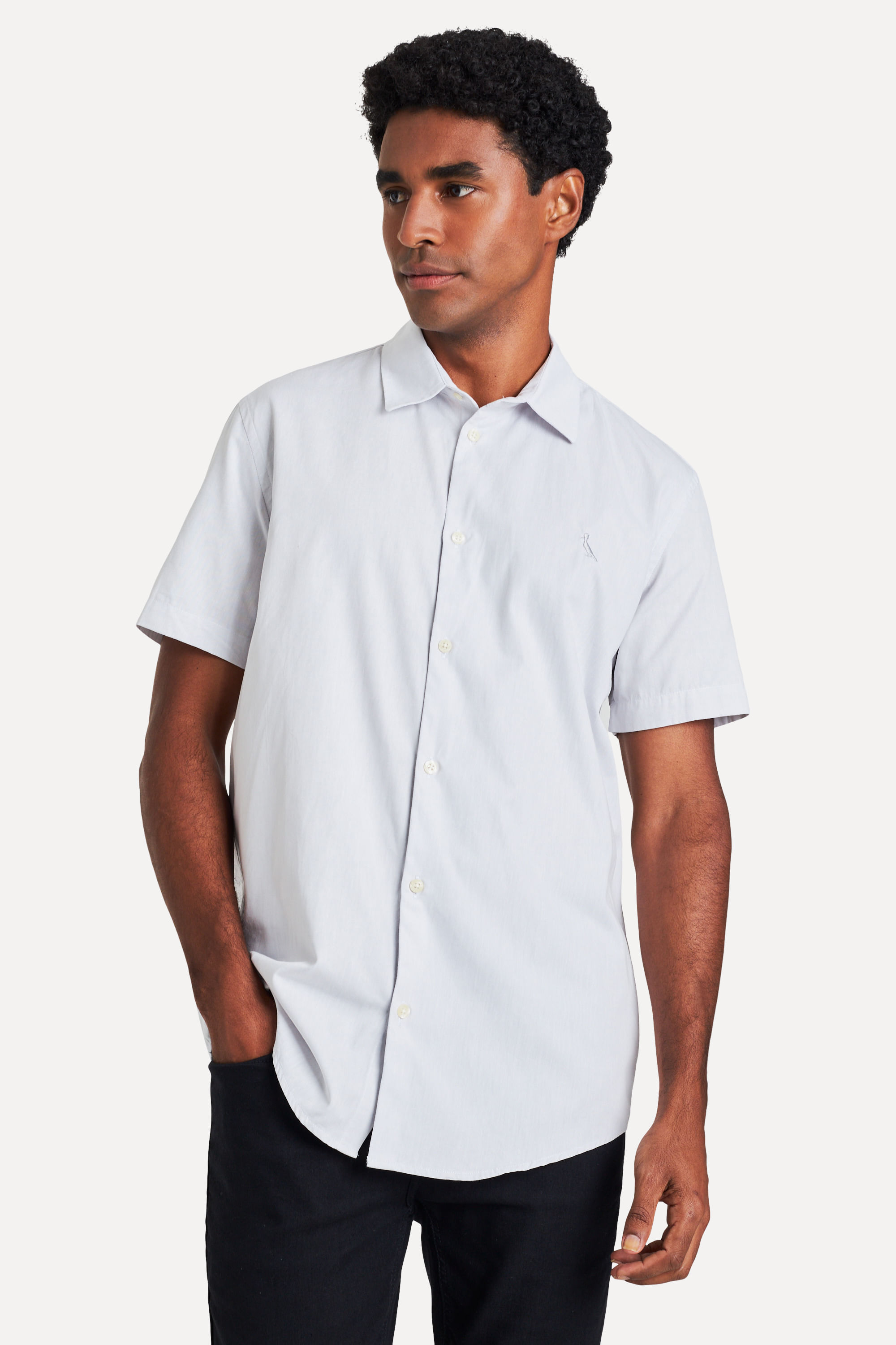 CAMISA MC CHAMBRAY BASICA